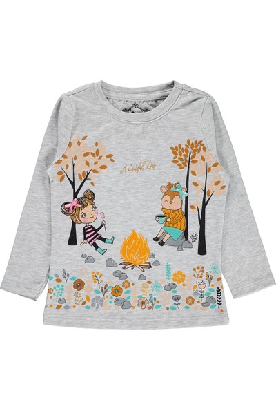 Civil Kız Çocuk Sweatshirt 2-5 Yaş Karmelanj