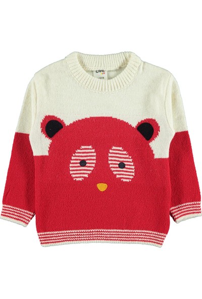 Civil Baby Erkek Bebek Triko Kazak 6-18 Ay Kırmızı