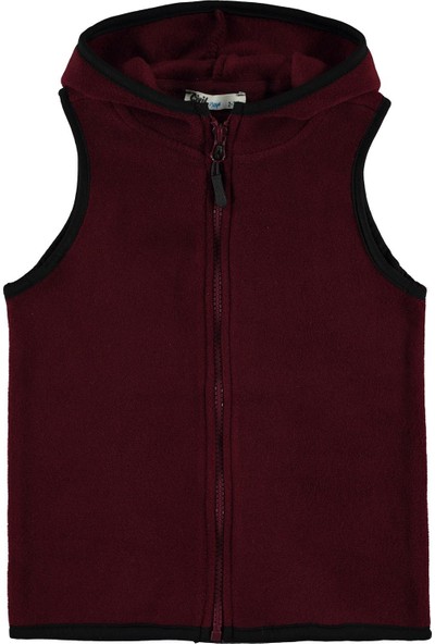 Civil Boys Erkek Çocuk Kapüşonlu Yelek 2-5 Yaş Bordo