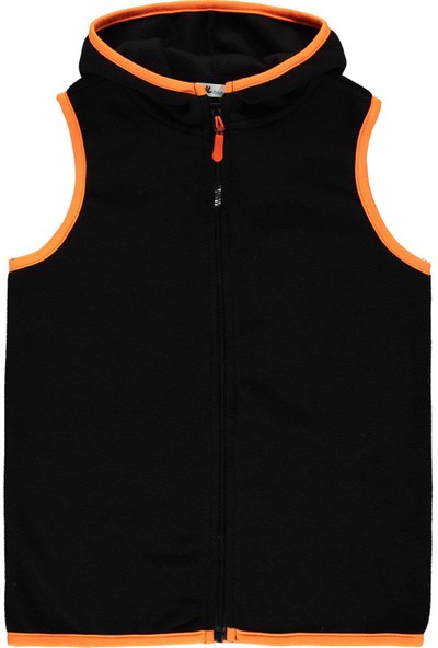 Civil Boys Erkek Çocuk Kapüşonlu Yelek 10-13 Yaş Siyah