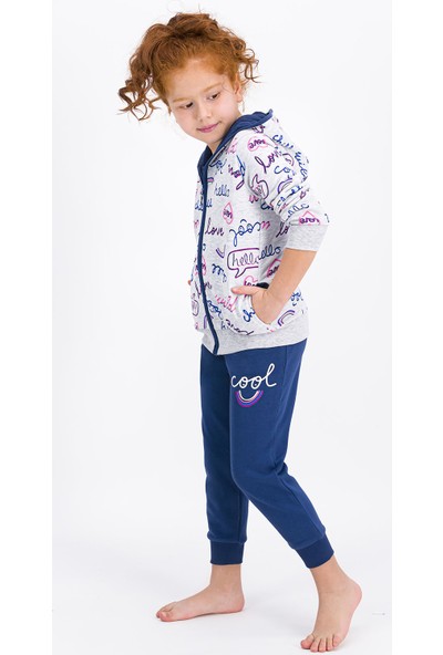 Rolypoly Cool Love Karmelanj Kız Çocuk Kapüşonlu Eşofman Takımı