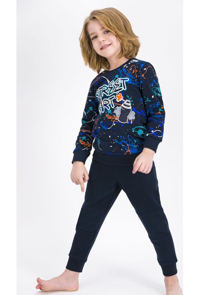 Rolypoly Street Art Lacivert Erkek Çocuk Eşofman Takımı Rolypoly Street Art Lacivert Erkek Çocuk Eşofman Takımı