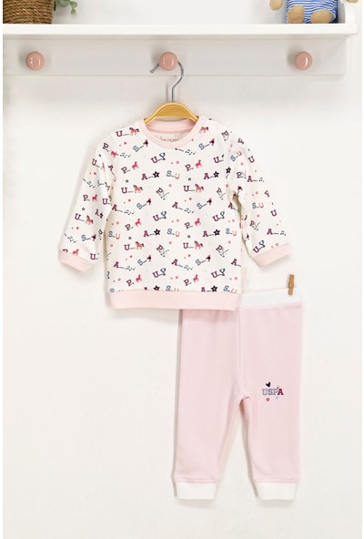 U.S. Polo Assn. Lisanslı Krem Bebek Takım U.S. Polo Assn. Lisanslı Krem Bebek Takım