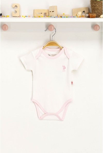 U.S. Polo Assn. Lisanslı Krem Bebek Body Zıbın U.S. Polo Assn. Lisanslı Krem Bebek Body Zıbın