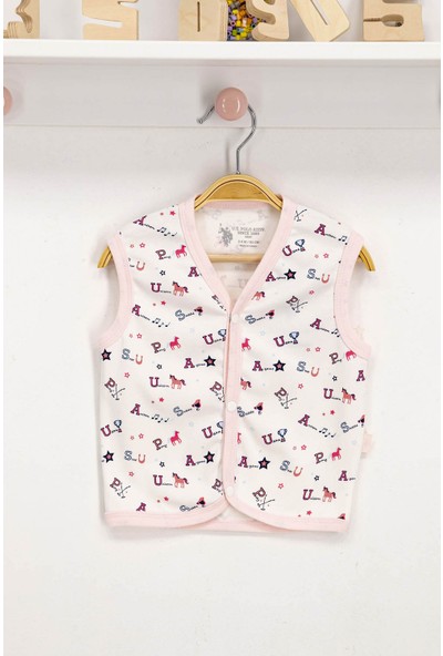 U.S. Polo Assn. Lisanslı Krem Bebek Yelek U.S. Polo Assn. Lisanslı Krem Bebek Yelek