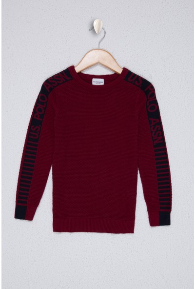U.S. Polo Assn. Erkek Çocuk Kırmızı Triko Kazak 50229670-VR014