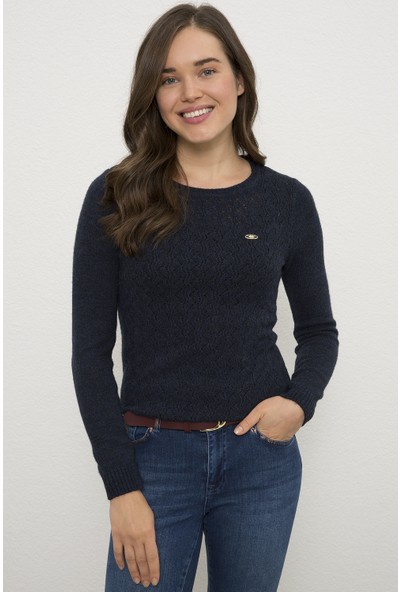 U.S. Polo Assn. Kadın Lacivert Triko Kazak 50225219-VR033