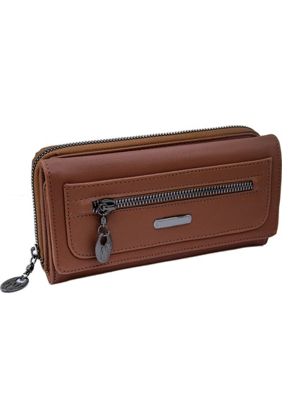Lederax LD163 Prada Deri Kadın El Cüzdanı Telefon Bölmeli
