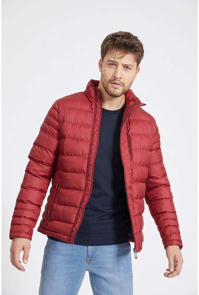 Avva Erkek Kırmızı Dik Yaka Kapitoneli Mont A02Y6020 Avva Erkek Kırmızı Dik Yaka Kapitoneli Mont A02Y6020