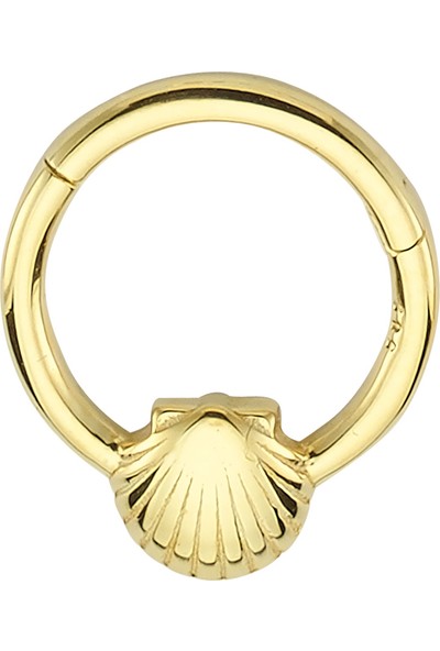 Dianora Piercing Deniz Kabuğu (Midye) Altın Circle Helix Piercing