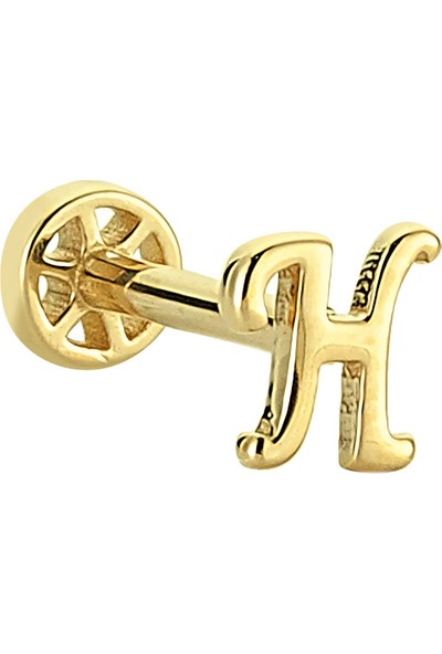 Dianora Piercing H Harfi Altın Tragus Piercing Dianora Piercing H Harfi Altın Tragus Piercing