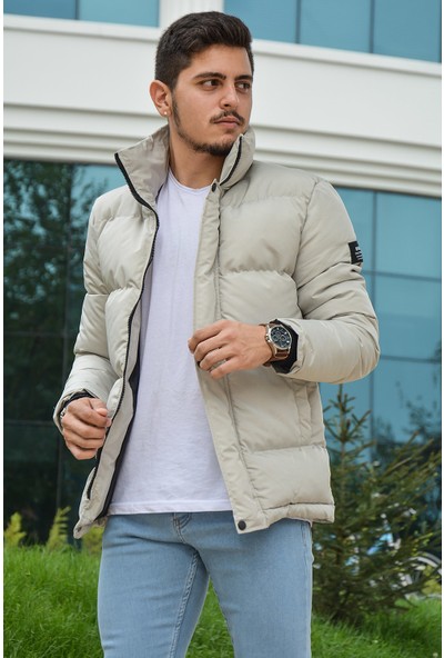 Terapi Men Erkek Şişme Mont 20K-8200161-01 Krem Terapi Men Erkek Şişme Mont 20K-8200161-01 Krem