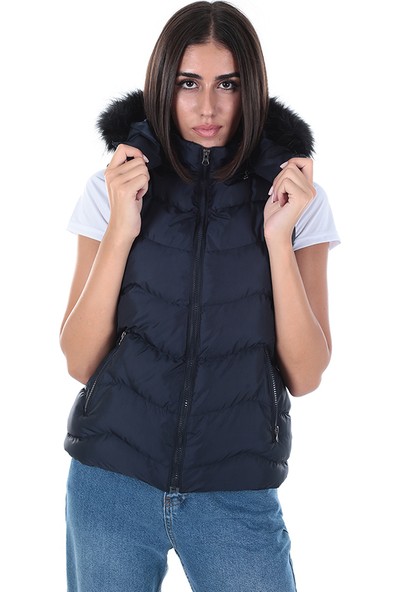 Brendon Kadın Kapüşonlu Şişme Yelek 206 Lacivert/Navy 20W53000206 Brendon Kadın Kapüşonlu Şişme Yelek 206 Lacivert/Navy 20W53000206