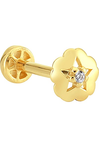 Dianora Piercing Taşlı Altın Tragus Piercing Dianora Piercing Taşlı Altın Tragus Piercing