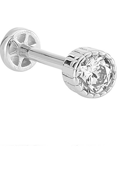 Dianora Piercing Tektaş Beyaz Altın Tragus Piercing Dianora Piercing Tektaş Beyaz Altın Tragus Piercing