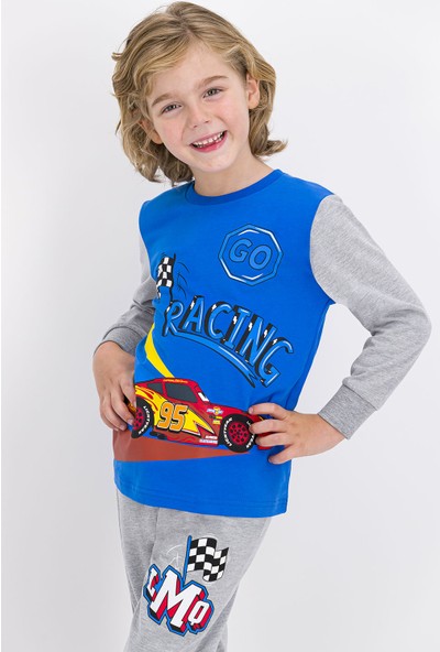 Cars Lisanslı Mavi Erkek Çocuk Pijama Takımı Cars Lisanslı Mavi Erkek Çocuk Pijama Takımı