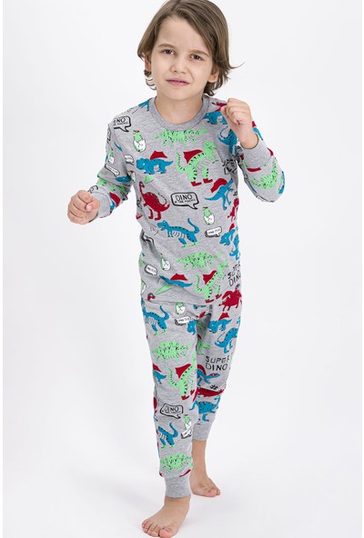 Rolypoly Super Dino Grimelanj Erkek Çocuk Pijama Takımı Rolypoly Super Dino Grimelanj Erkek Çocuk Pijama Takımı
