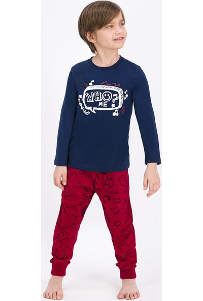 Rolypoly Who Me Lacivert Erkek Çocuk Pijama Takımı