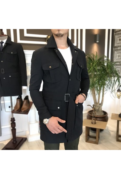 Terzi Adem Italyan Stil Slim Fit Mevsimlik Erkek Trençkot Mont Lacivert T4905 Terzi Adem Italyan Stil Slim Fit Mevsimlik Erkek Trençkot Mont Lacivert T4905