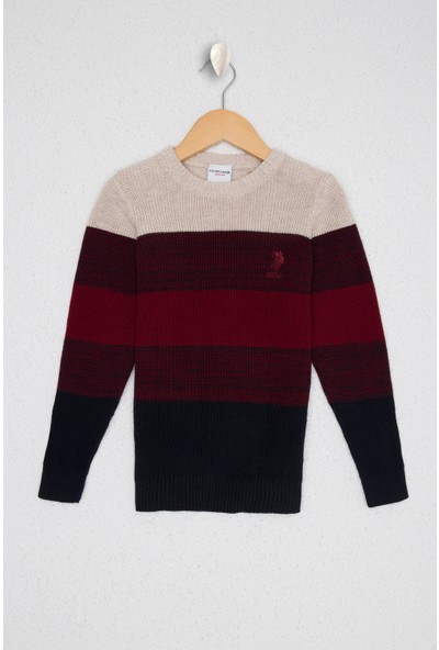 U.S. Polo Assn. Erkek Çocuk Beyaz Triko Kazak 50229687-VR159