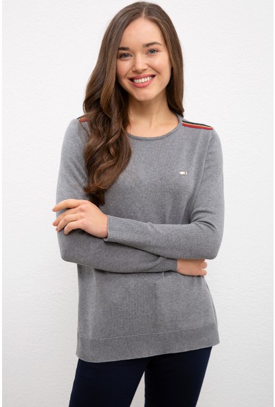U.S. Polo Assn. Gri Triko Kazak 50223950-VR086