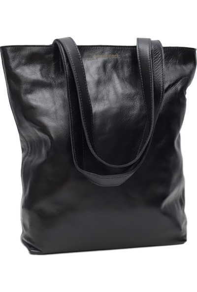 Peacepack Cantuta Unisex Siyah Hakiki Deri Tote Çanta Peacepack Cantuta Unisex Siyah Hakiki Deri Tote Çanta