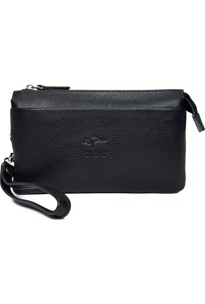 KANGAROO KINGDOM Hakiki Deri Siyah Erkek El Portföy Çantası 5488-S KANGAROO KINGDOM Hakiki Deri Siyah Erkek El Portföy Çantası 5488-S
