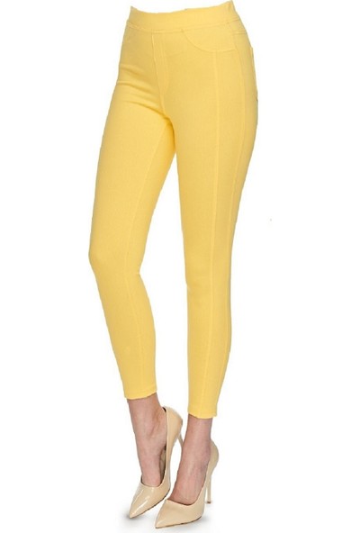 FSM1453 Kadın Pamuklu Bilek Üstü Pantolon Tayt