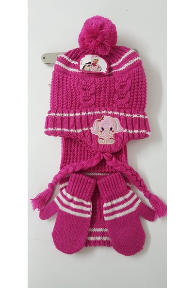 1-3 Yaş 3'lu Cocuk Atkı Bere Eldiven Set
