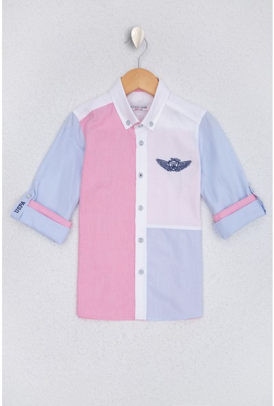 U.S. Polo Assn. Erkek Çocuk Beyaz Gömlek Uzunkol 50225602-VR013 U.S. Polo Assn. Erkek Çocuk Beyaz Gömlek Uzunkol 50225602-VR013