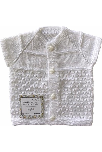 Happydaisybaby El Örgüsü Bebek Yeleği Happydaisybaby El Örgüsü Bebek Yeleği