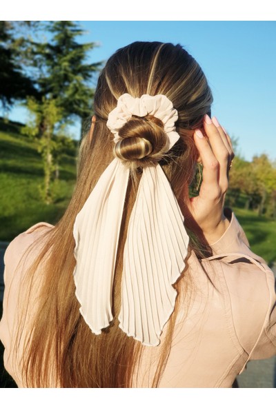 Melkady 123DUZ Piliseli Fular Saç Lastiği