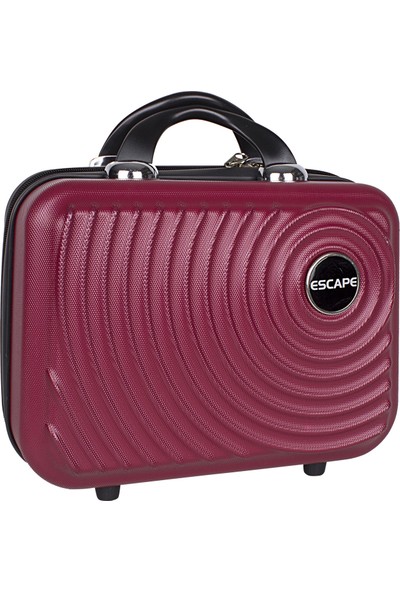 Escape 1 Abs Makyaj Çantası, El Valizi, Seyahat Çantası Kırmızı
