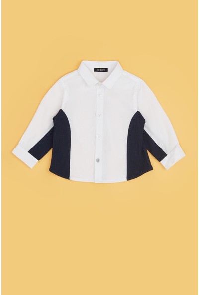 Bg Baby Erkek Bebek Beyaz Gömlek 20FW0BG1608 Bg Baby Erkek Bebek Beyaz Gömlek 20FW0BG1608