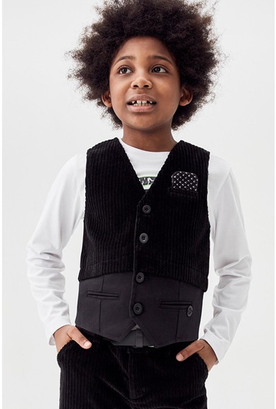 Nebbati Erkek Çocuk Siyah Yelek 20FW0NB3712