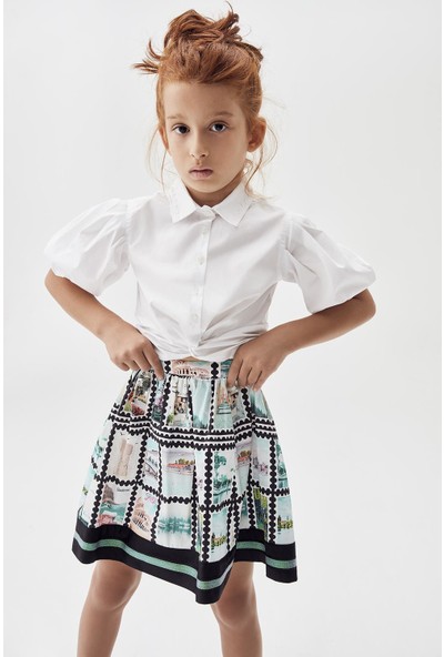 Tyess Kız Çocuk Beyaz Gömlek 20PFWTJ4601