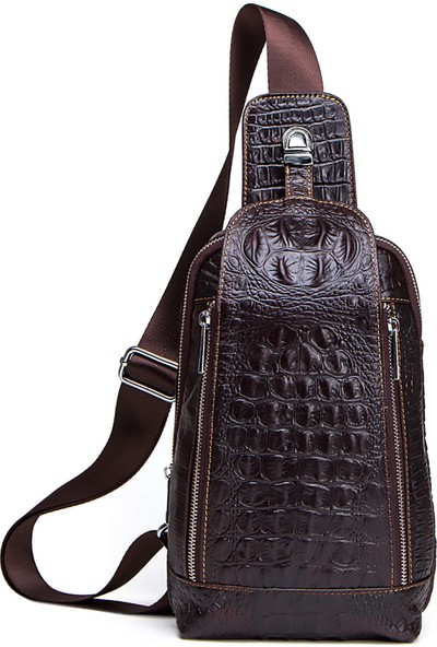 Contacts Olia - Deri Prestige Serie Croco Erkek Omuz Çantası Contacts Olia - Deri Prestige Serie Croco Erkek Omuz Çantası