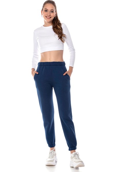 Caya Kadın Indigo Mavi Renk Elastik Paça Örme Jogger Eşofman Altı CY84200 Caya Kadın Indigo Mavi Renk Elastik Paça Örme Jogger Eşofman Altı CY84200