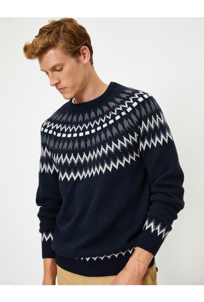 Koton Respect Life | Yaşama Saygı - Yün İçerikli Bisiklet Yaka Uzun Kollu Triko Kazak Koton Respect Life | Yaşama Saygı - Yün İçerikli Bisiklet Yaka Uzun Kollu Triko Kazak