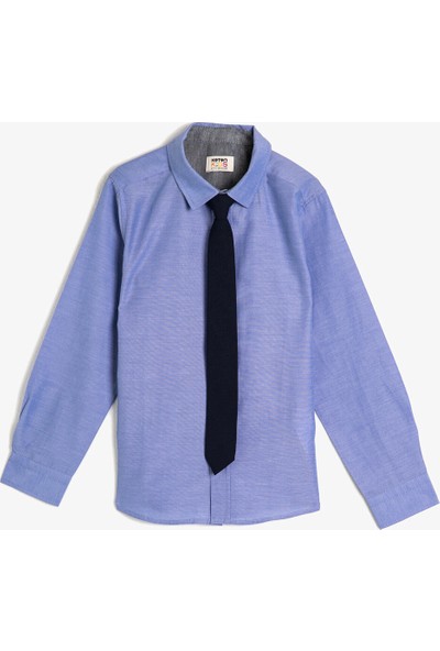 Koton Erkek Çocuk Uzun Kollu Kravatli Gömlek