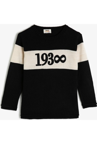 Koton Erkek Çocuk .Bisiklet Yaka Uzun Kollu Atatürk Temali Kazak