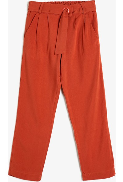 Koton Kız Çocuk Cepli Kemerli Pantolon