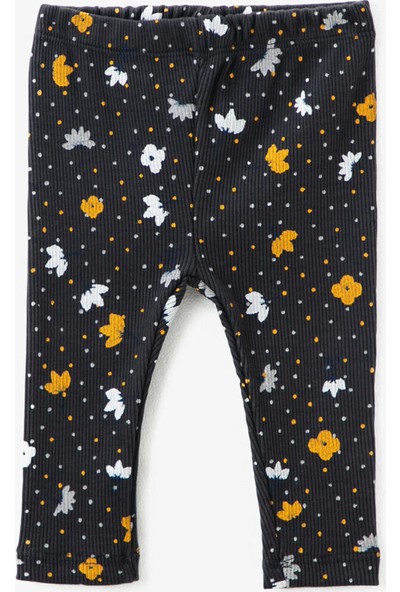 Koton Kız Bebek Normal Bel Baskılı Tayt Koton Kız Bebek Normal Bel Baskılı Tayt