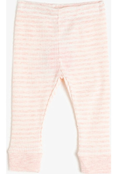 Koton Kız Bebek Çizgili Normal Bel Tayt Koton Kız Bebek Çizgili Normal Bel Tayt
