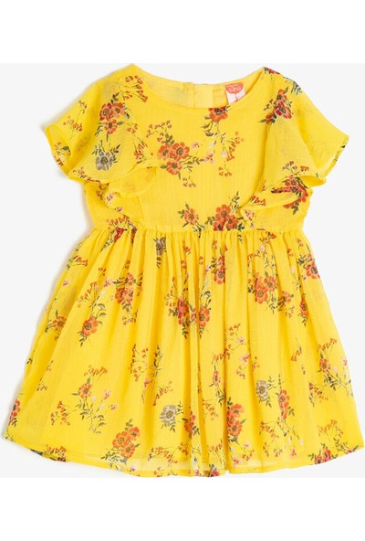 Koton Kız Bebek Kisa Kollu Çiçekli Yazlık Elbise
