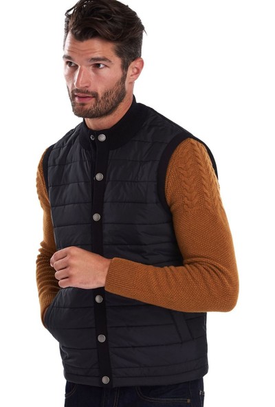 Barbour Essential Zip Kapitoneli Hırka BK31 Black