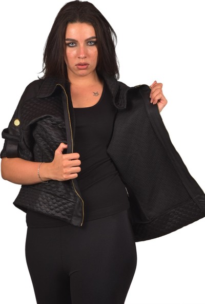 Ultimod Siyah Kısa Bolero Büyük Beden Kadın Ceket ULT3813