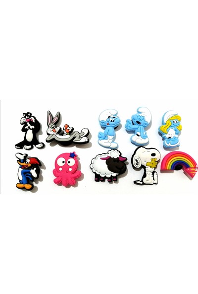 Croci Crocs Terlik Süsleri Jibbitz 10 Adet L-10 Croci Crocs Terlik Süsleri Jibbitz 10 Adet L-10