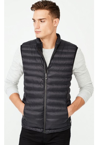 Avva Erkek Siyah Dik Yaka Yelek E006500