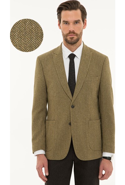 Pierre Cardin Yeşil Slim Fit Ceket 50225486-VR054 Pierre Cardin Yeşil Slim Fit Ceket 50225486-VR054